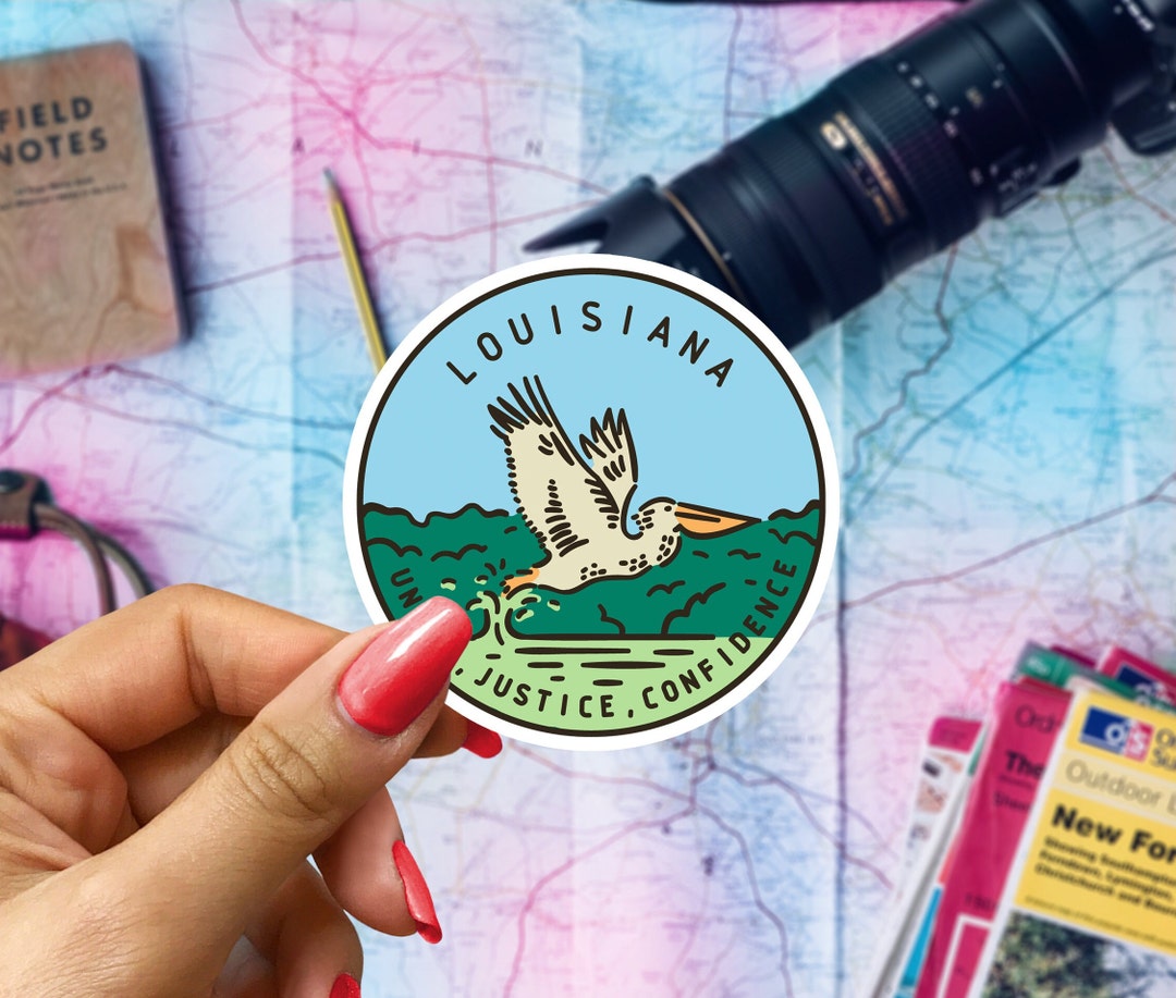 Louisiana Travel Sticker, State Badge Souvenir, Louisiana Suitcase ...