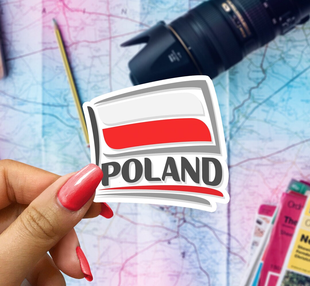 Poland Flag Travel Sticker, Passport Souvenir, Polish Suitcase Decal ...