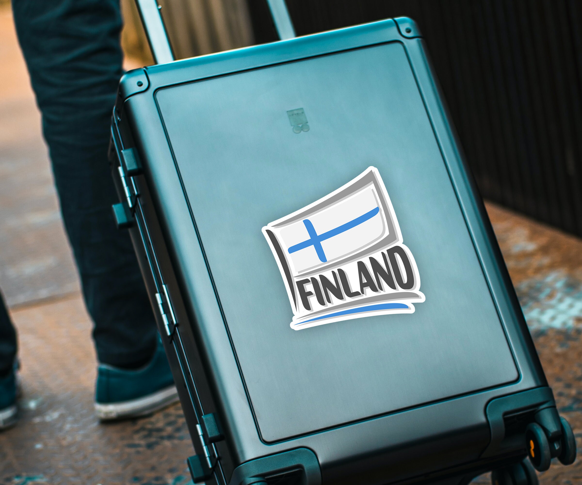 Finland Flag Travel Sticker, Passport Souvenir, Finnish Suitcase Decal ...