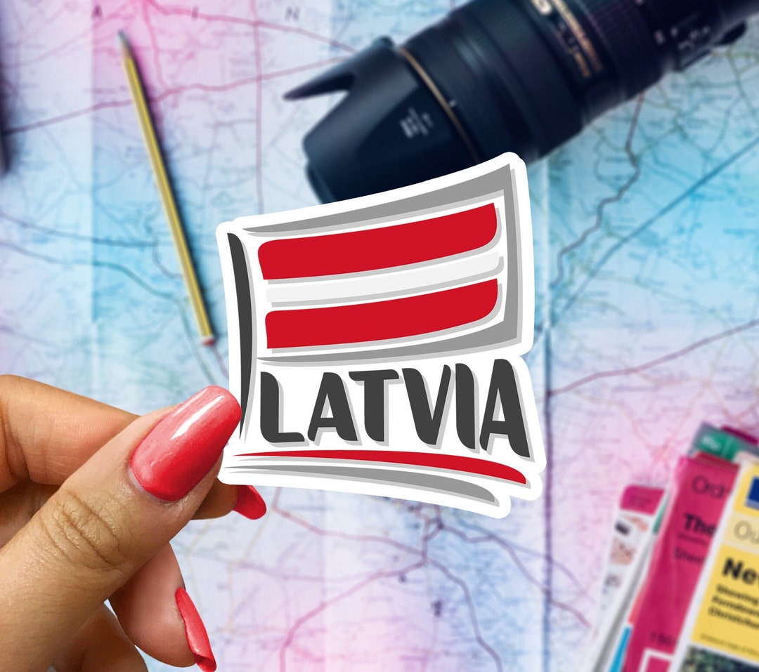 Latvia Flag Travel Sticker, Passport Souvenir, Latvian Suitcase Decal ...