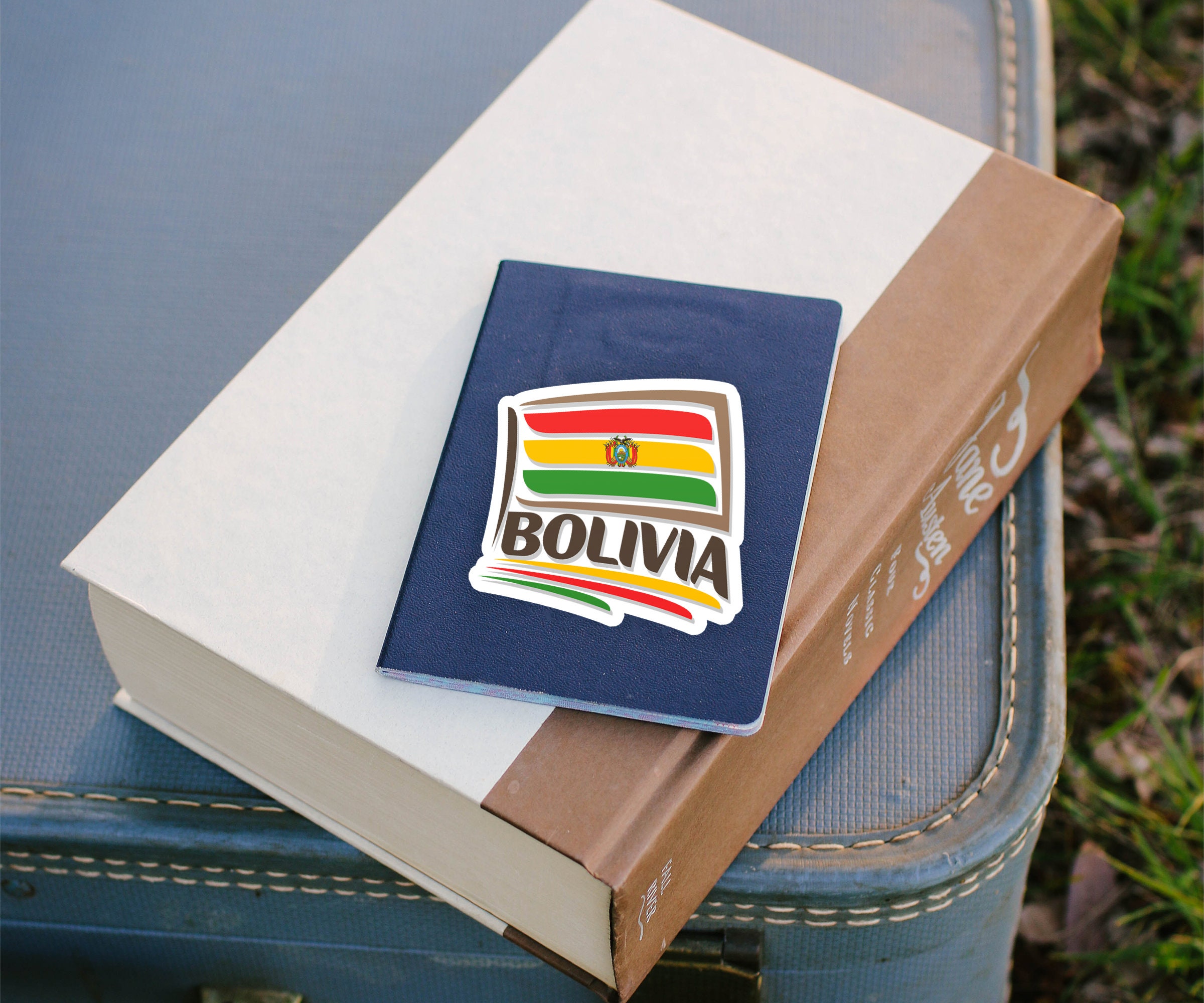 Bolivia Flag Travel Sticker, Passport Souvenir, Bolivian Suitcase Decal ...