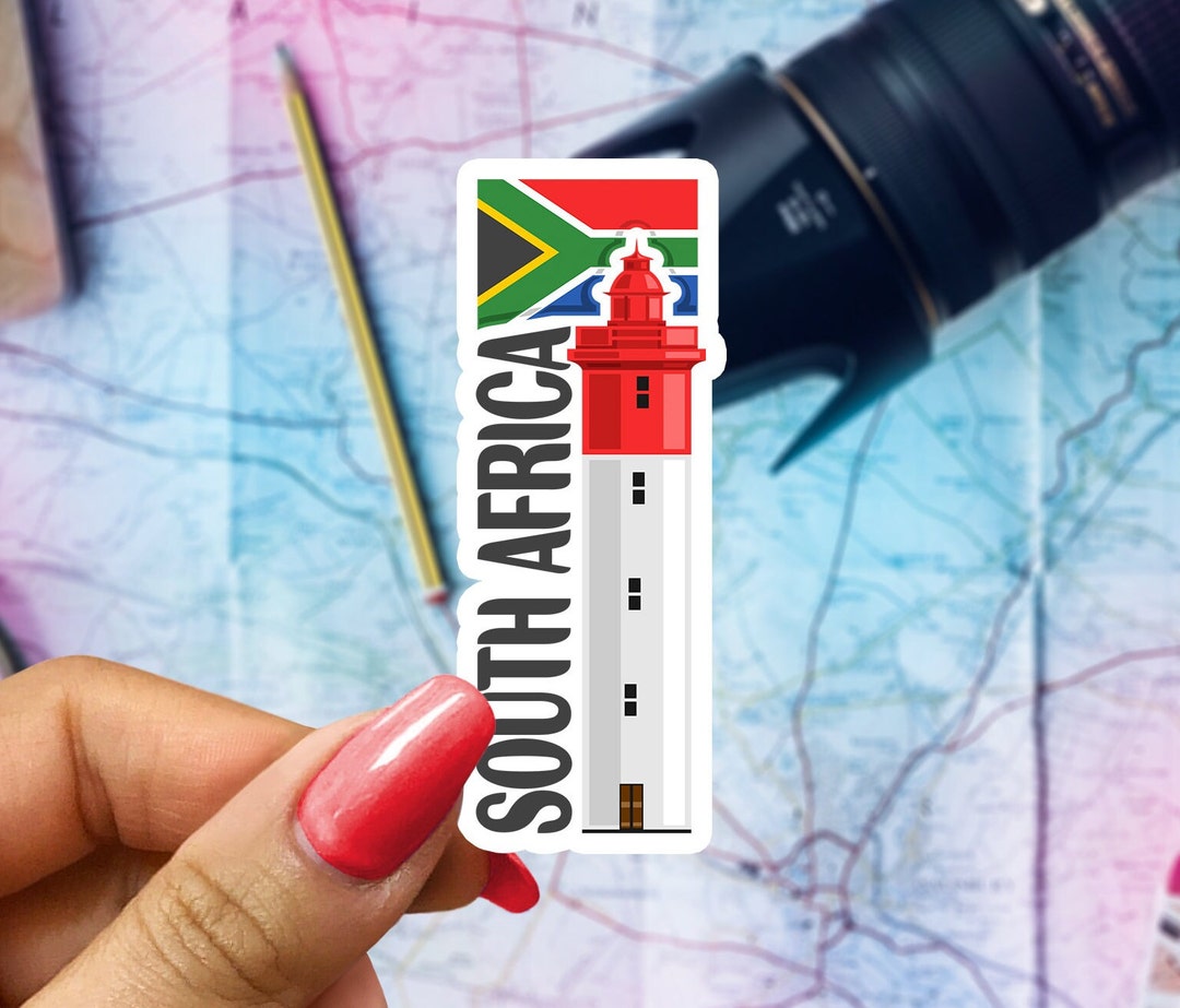 South Africa Travel Sticker, Passport Souvenir, South African Suitcase ...
