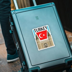Turkey Travel Sticker, Passport Souvenir, Turkish Suitcase Decal ...