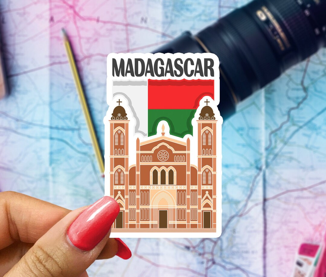 Madagascar Travel Sticker, Passport Souvenir, Madagascan Suitcase Decal ...
