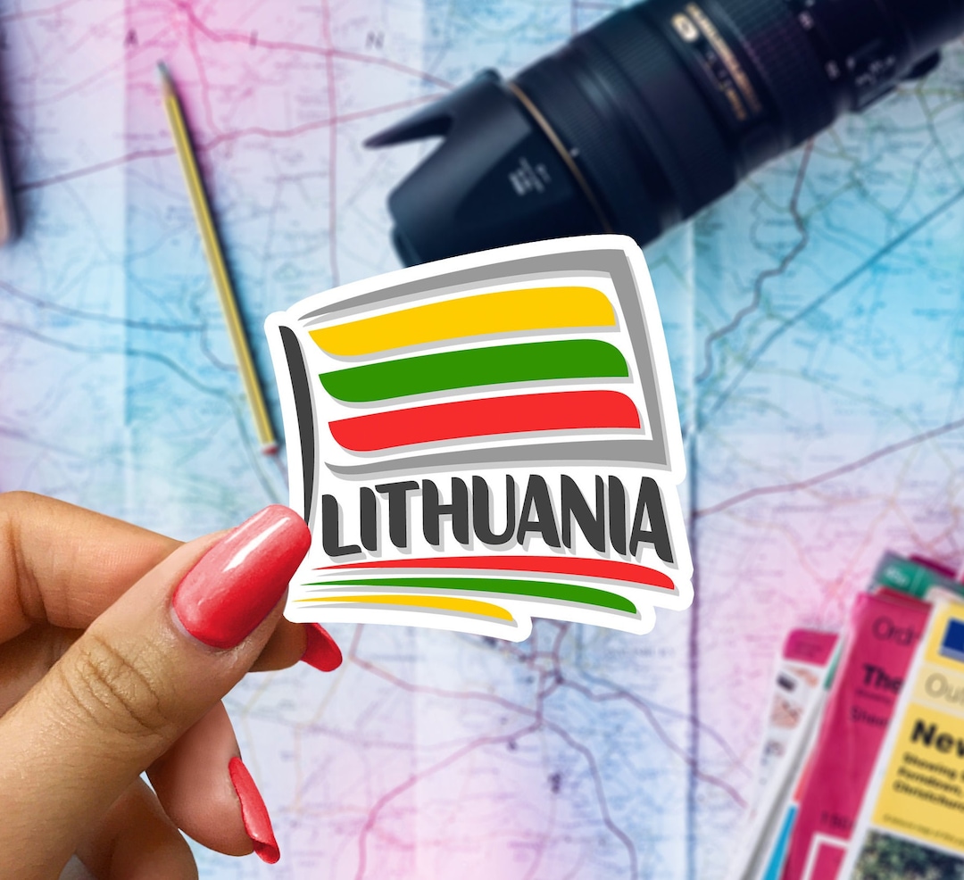 Lithuania Flag Travel Sticker, Passport Souvenir, Lithuanian Suitcase ...