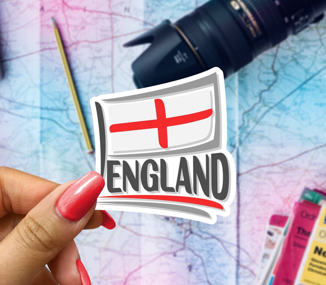 England Flag Travel Sticker, Passport Souvenir, English Suitcase Decal ...