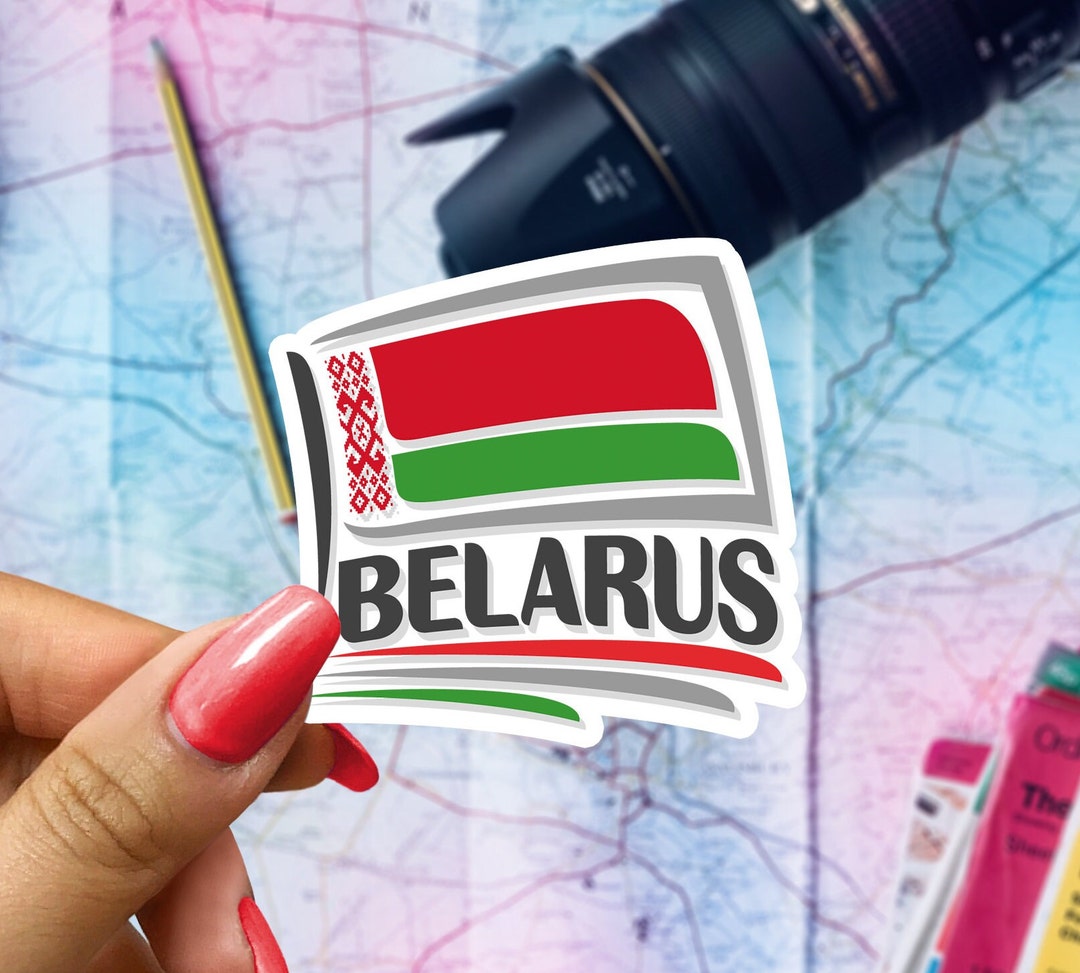 Belarus Flag Travel Sticker, Passport Souvenir, Belarusian Suitcase ...