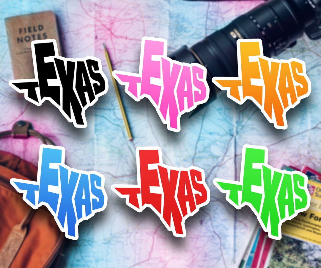 Texas Travel Sticker, State Souvenir, Texas Suitcase Decal, Vacation ...