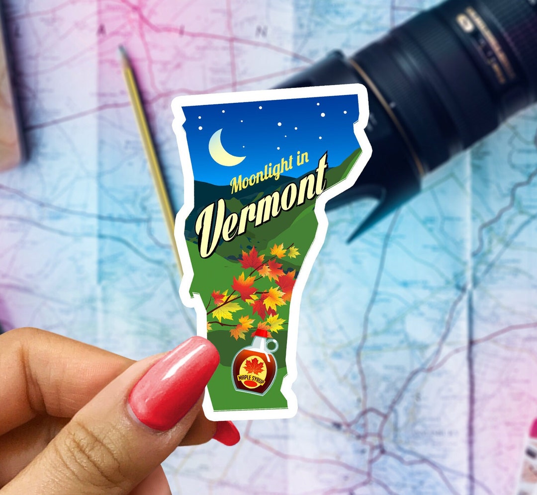 Vermont Travel Sticker, State Souvenir, Vermont Suitcase Decal ...