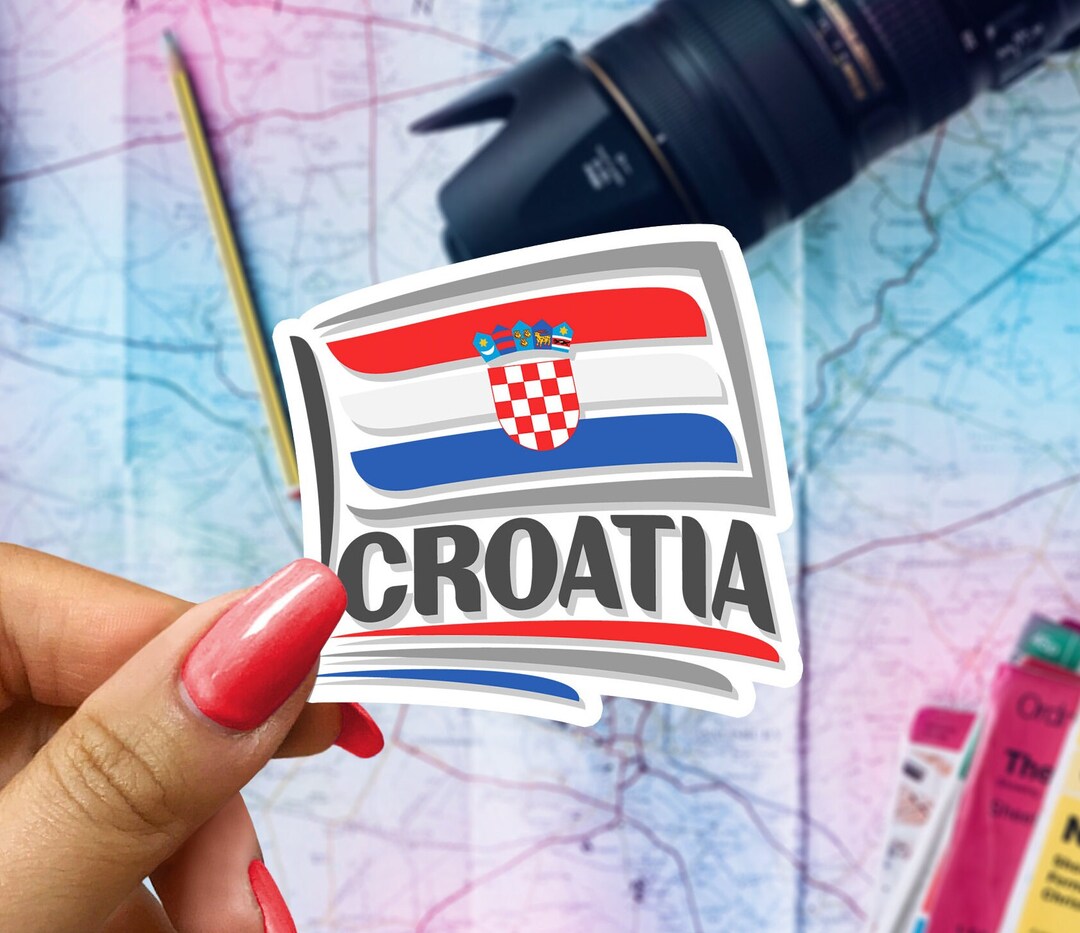 Croatia Flag Travel Sticker, Passport Souvenir, Croatian Suitcase Decal ...