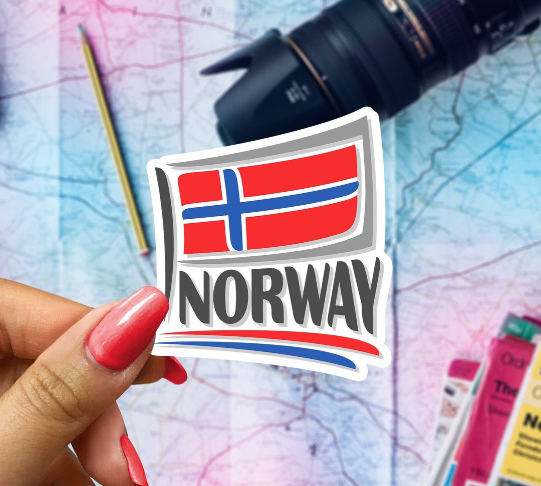 Norway Flag Travel Sticker, Passport Souvenir, Norwegian Suitcase Decal ...