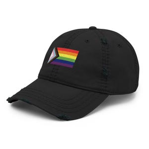 LGBTQ Progress Pride Flag // Distressed Dad Hat, Diversity and ...