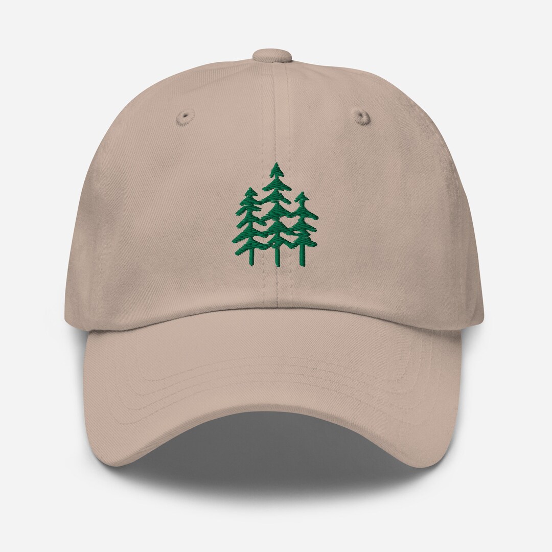 Embroidered Pine Trees Hat, Hiking Cap, Personalized Pine Trees, Nature ...