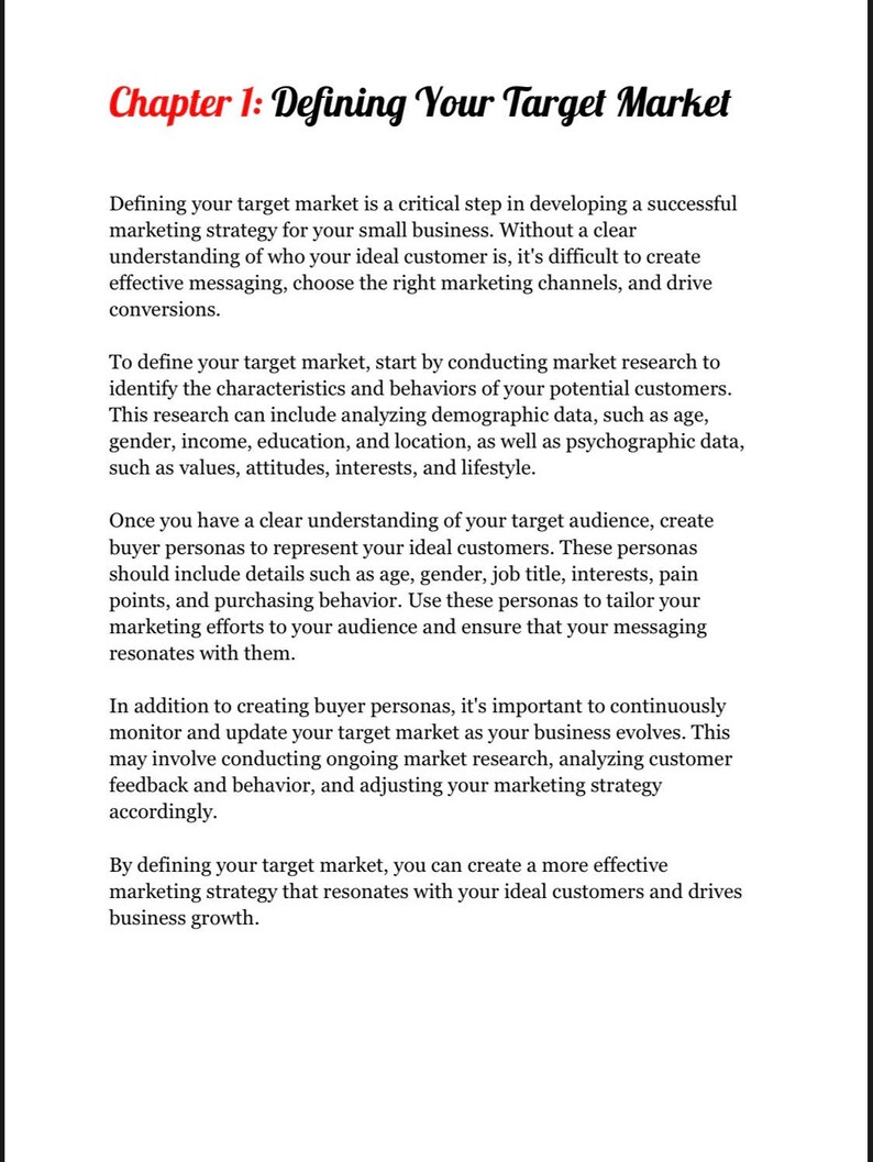 Mini Book About Marketing - Etsy