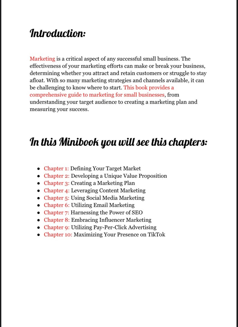 Mini Book About Marketing - Etsy