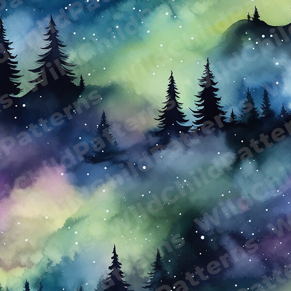 Northern Lights Background - Etsy