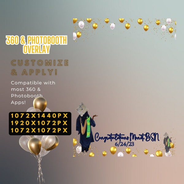 360 Graduation Overlays - Etsy