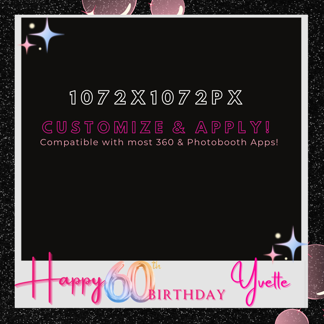 Customizable 360 Video Booth & Photo Booth Birthday Overlay - Etsy