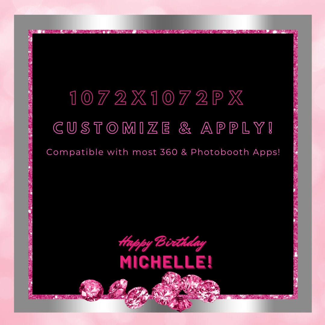 Customizable 360 Video Booth & Photo Booth Birthday Overlay - Etsy