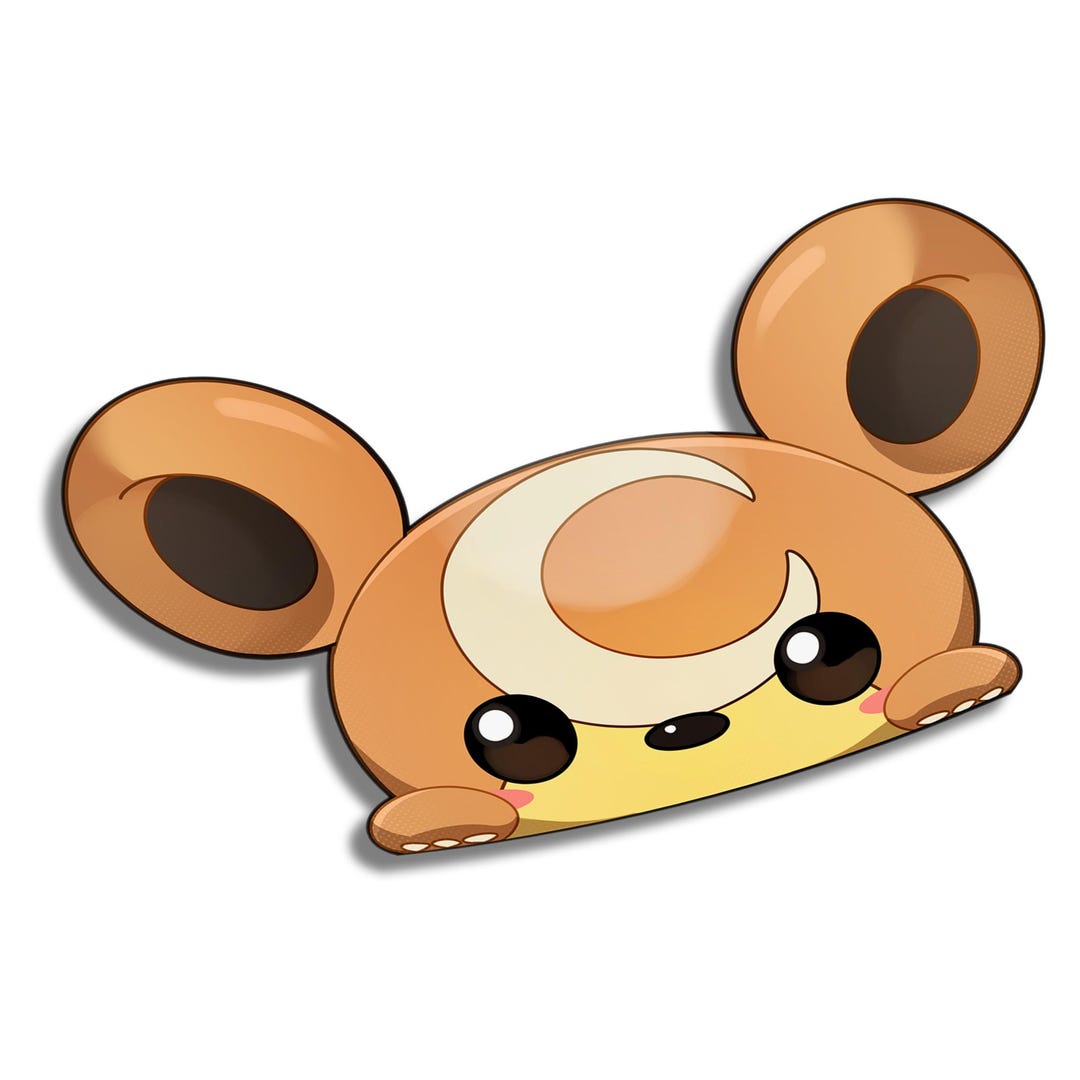 Pokemon Teddiursa Peeker | Sticker | Anime | Kawaii | Decal - Etsy