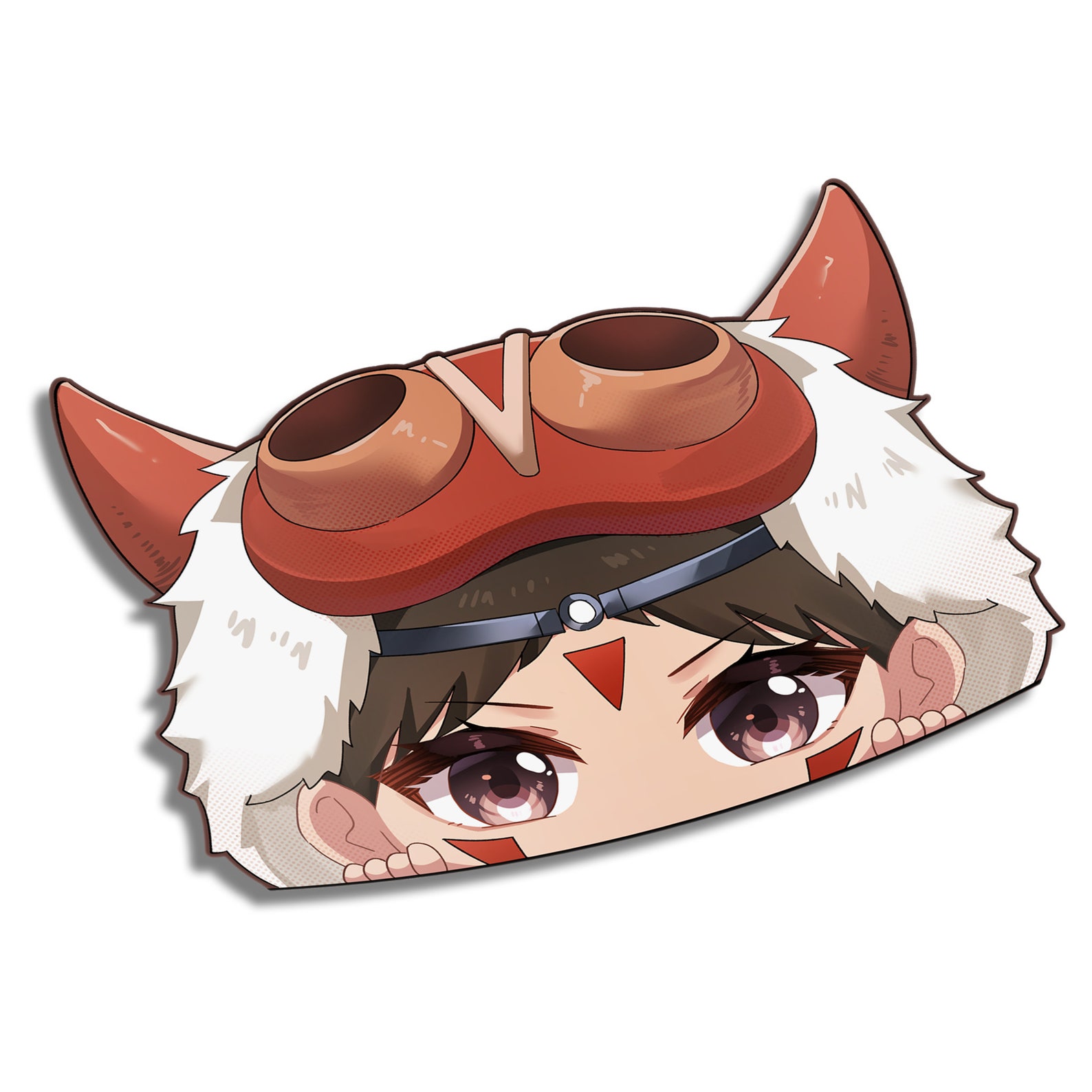 Princess San Peeker Sticker Anime Kawaii Mononoke Chibi - Etsy