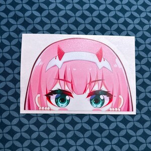 Zero Two Peeker Sticker Darling Anime Kawaii Cute Manga - Etsy