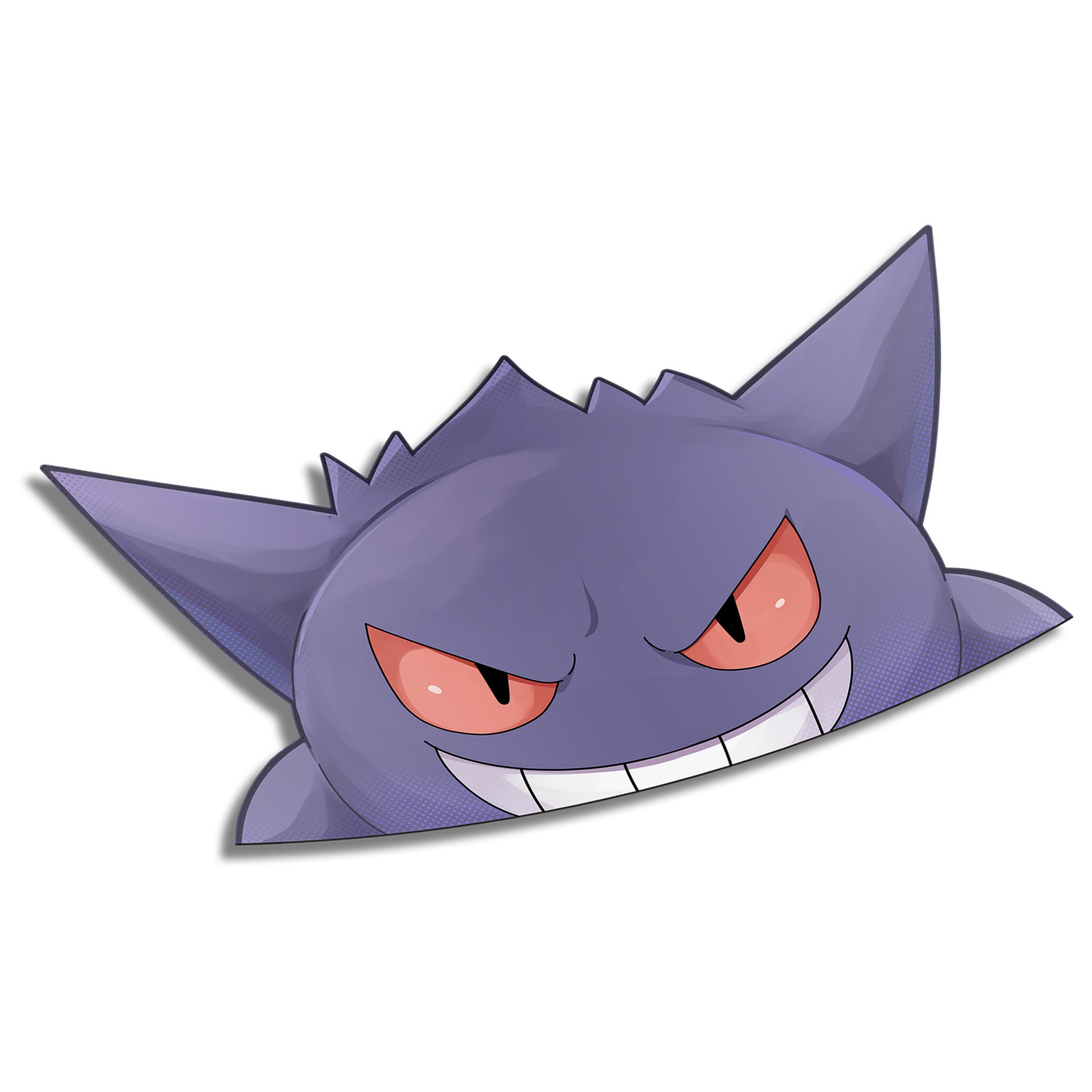 Pokemon Gengar Peeker | Sticker | Ghost | Decal | Anime - Etsy