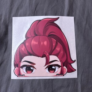 Overwatch Anime Brigitte Peeker | Sticker | Kawaii | Cute | Blushing - Etsy