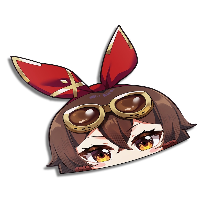 Genshin Impact Amber Peeker Sticker Anime Kawaii Chibi - Etsy