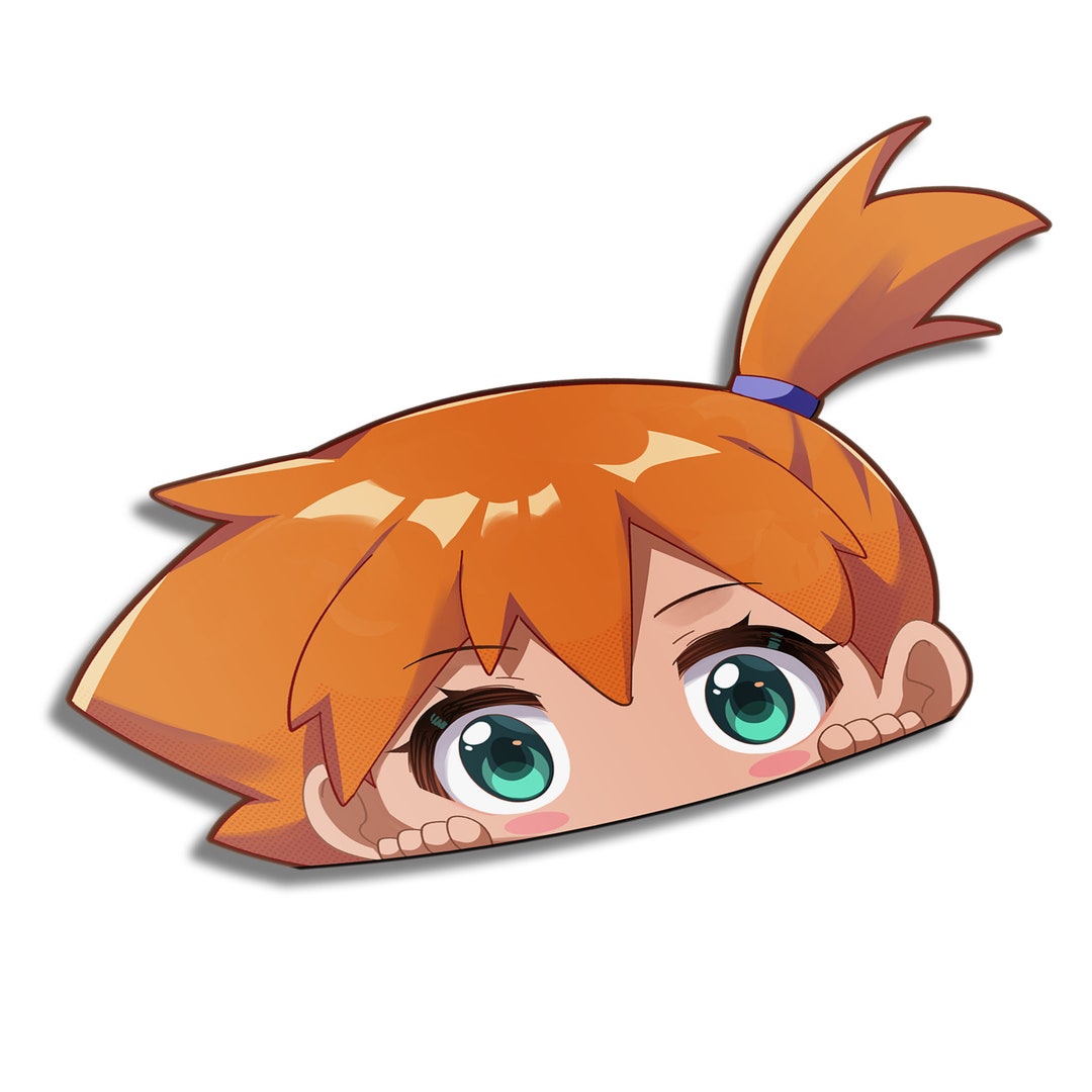 Misty Pokemon Trainer Peeker | Anime | Sticker | Decal - Etsy