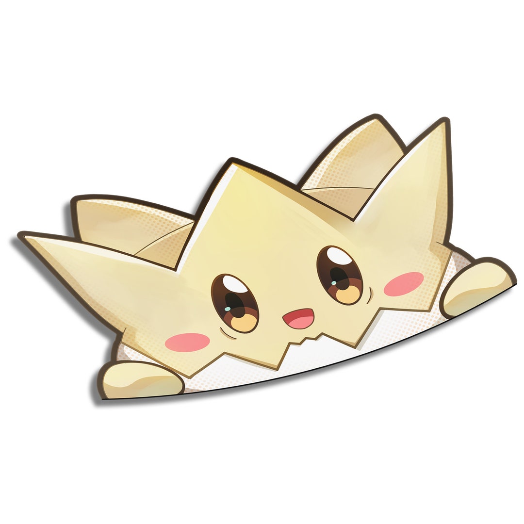 Pokemon Togepi Peeker | Sticker | Cute Egg | Decal | Anime - Etsy
