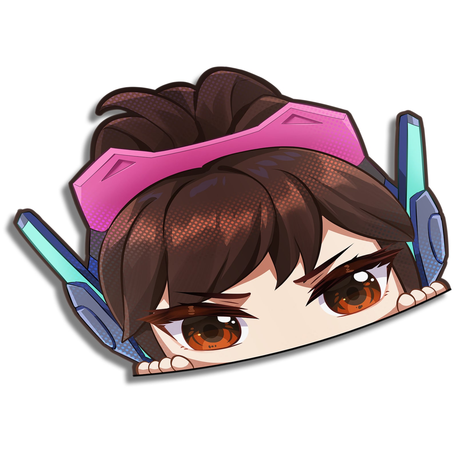 Overwatch D.va Peeker Sticker: Anime Kawaii Decal - Etsy