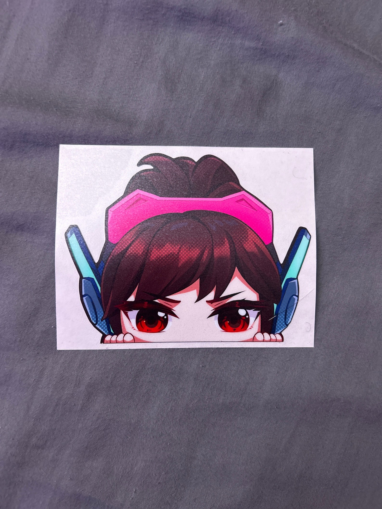 Overwatch D.va Peeker Sticker: Anime Kawaii Decal - Etsy