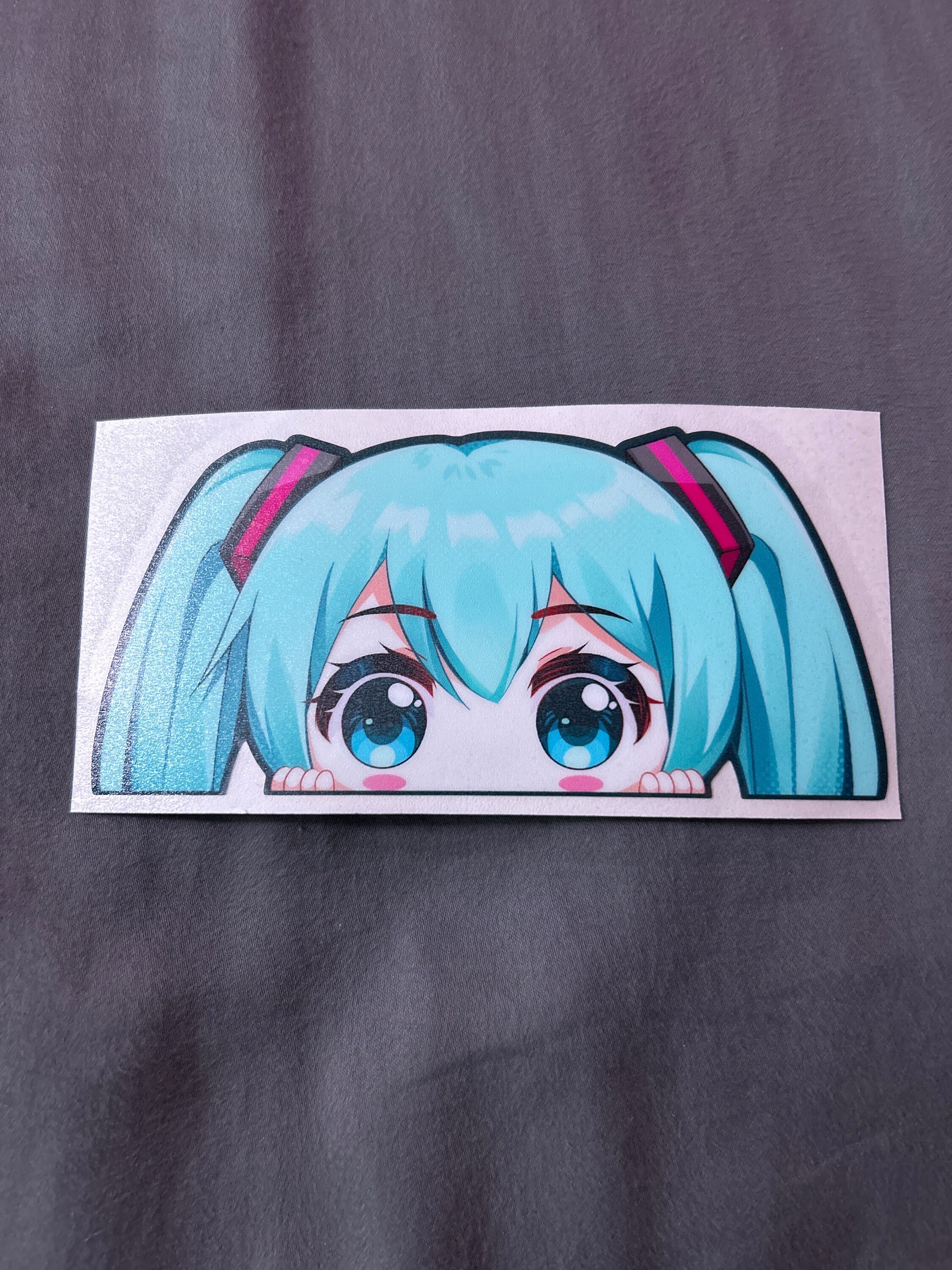 Hatsune Miku Peeker Vocaloid Sticker Anime Decal Kawaii - Etsy