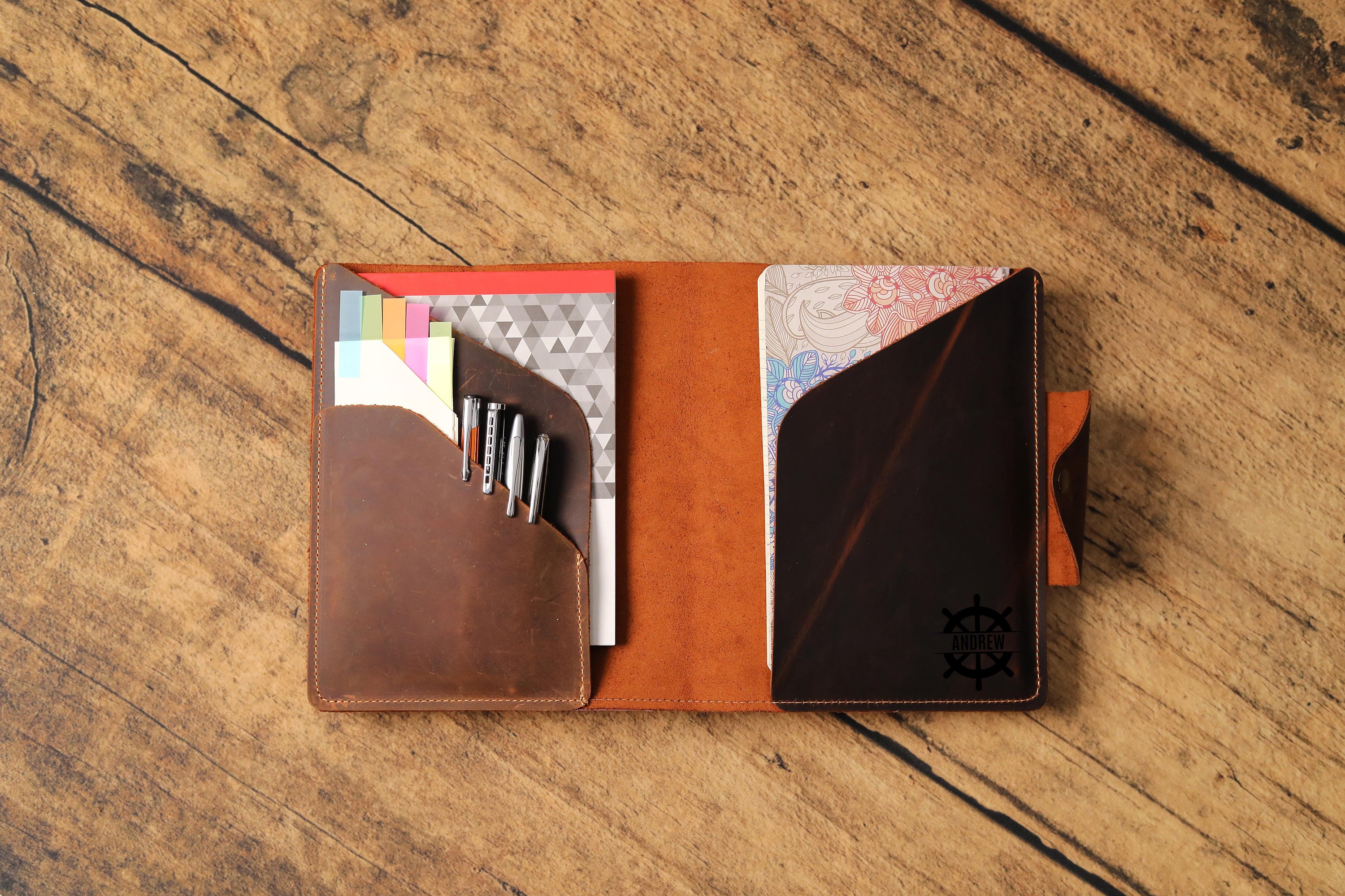 Personalized Leather Portfolio, Personalized Portfolio for Women ...