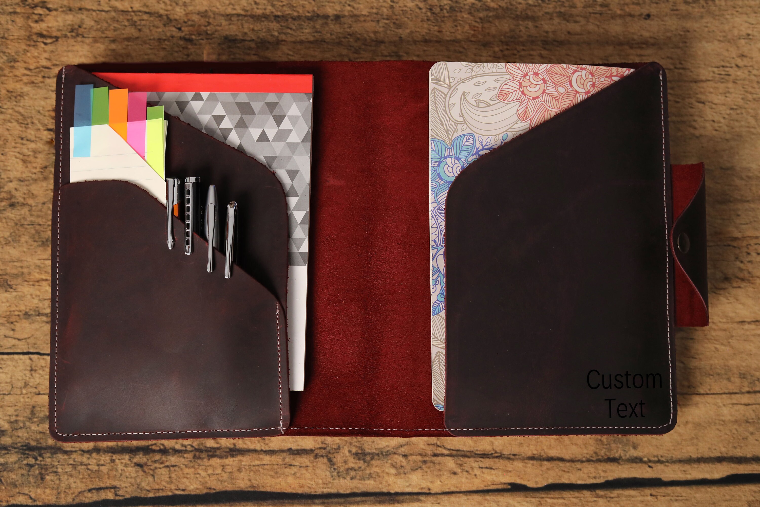 Personalized Leather Portfolio, Personalized Portfolio for Women ...