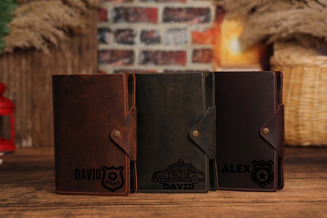 Police Leather Portfolio Organizer,law Enforcement Leather Planner ...