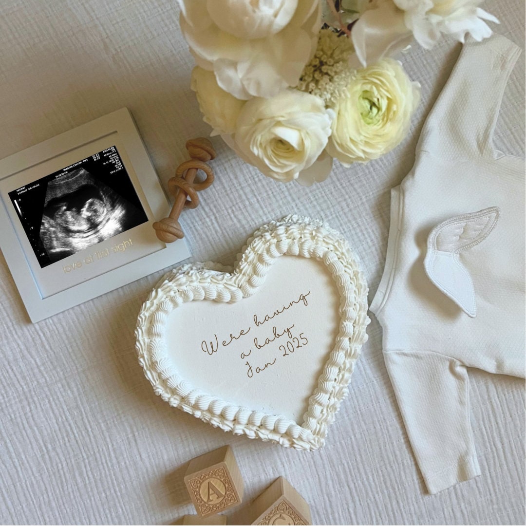 Personalized Ultrasound Cake Baby Announcement | Easy Editable ...