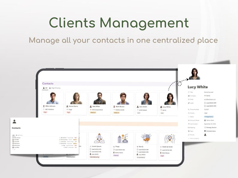 Sales CRM | Client Tracker | CRM Template | Lead Tracker | Sales ...