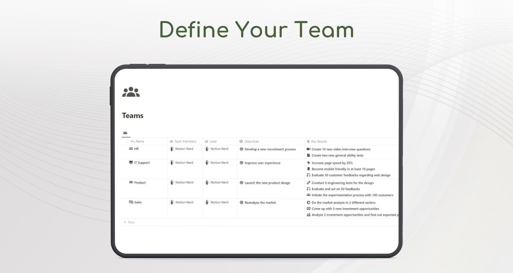 Notion Template Team OKR, Notion OKR, OKR Tracker, Notion Business ...