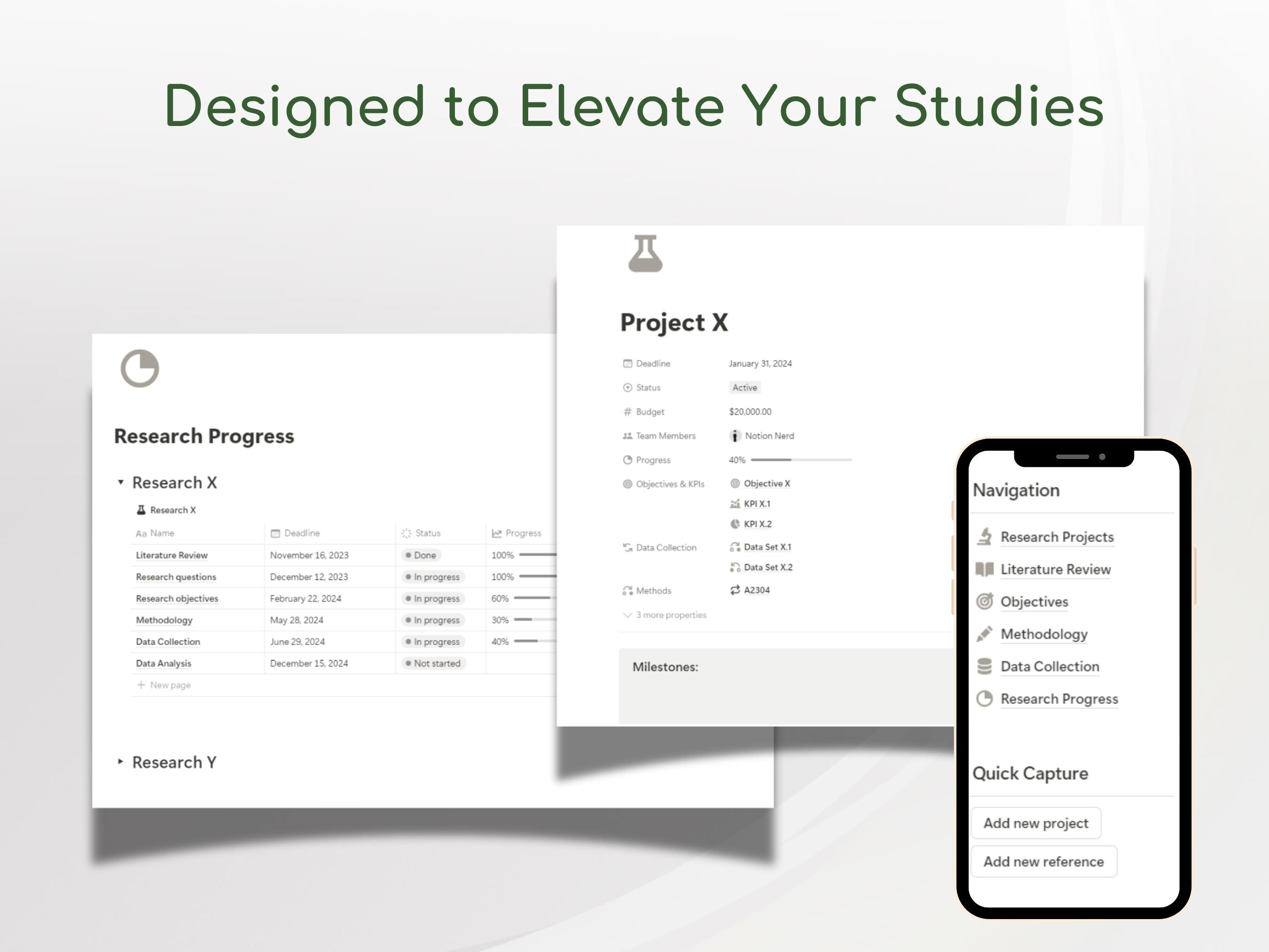 Research Planner, Phd Planner, Academic Planner, Academic Digital ...