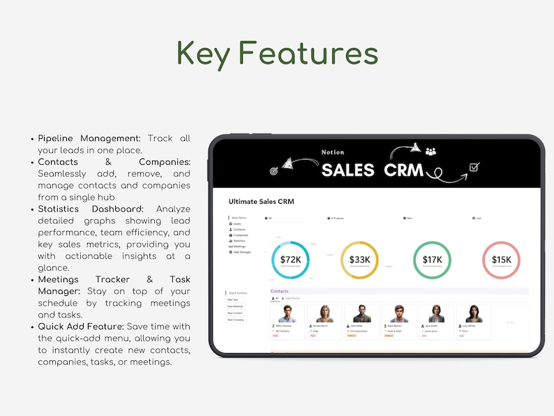 Sales CRM | Client Tracker | CRM Template | Lead Tracker | Sales ...