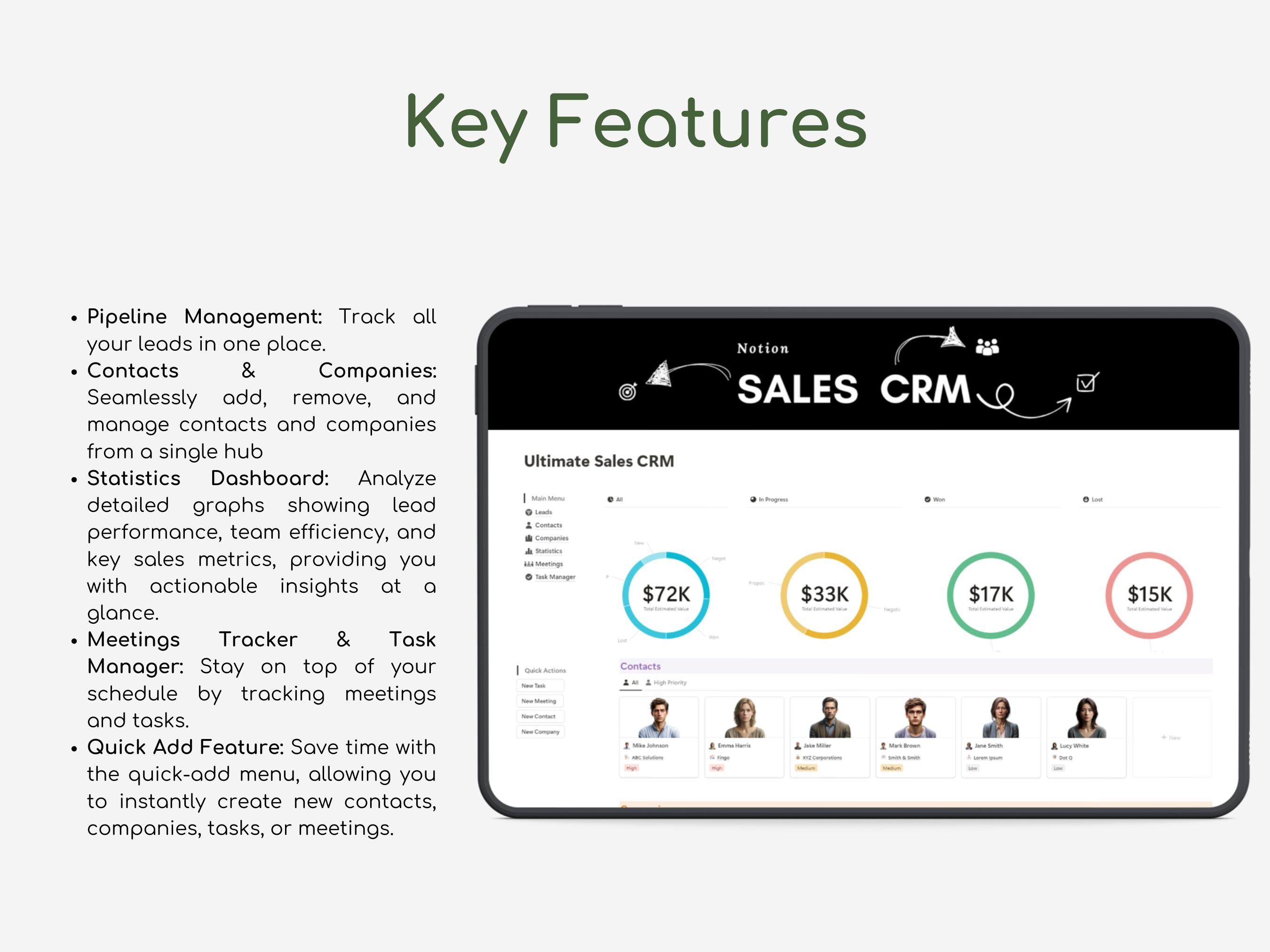 Sales CRM | Client Tracker | CRM Template | Lead Tracker | Sales ...