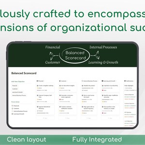 Notion Template Balanced Scorecard, Business Planner, Notion Strategy ...