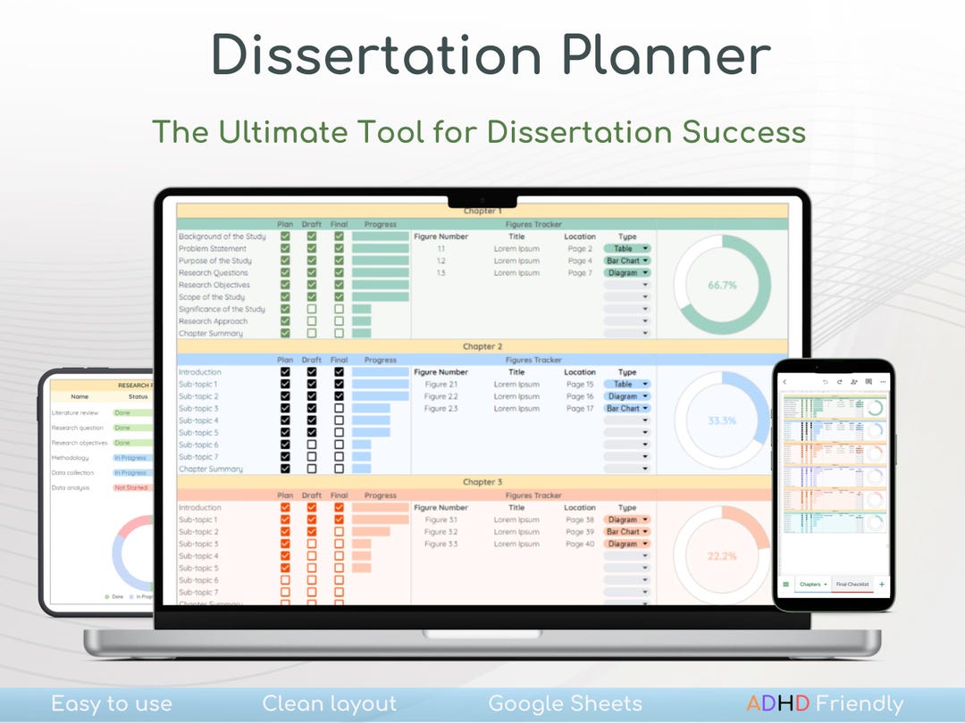 Dissertation Planner, Thesis Planner, Phd Planner, Final Year ...