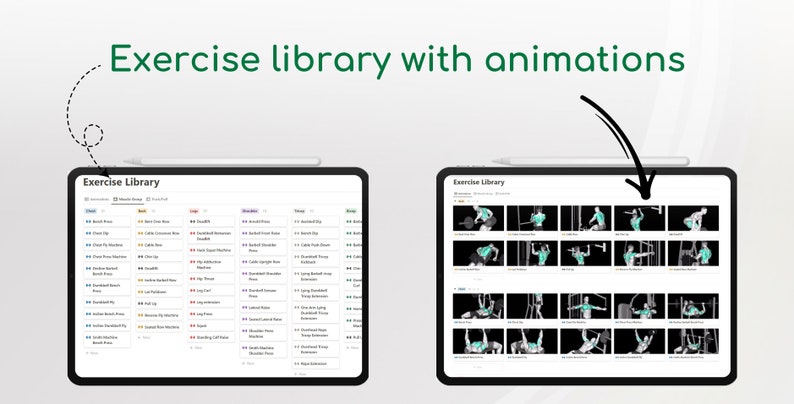 Notion Template Fitness Planner, Workout Tracker, Fitness Tracker ...