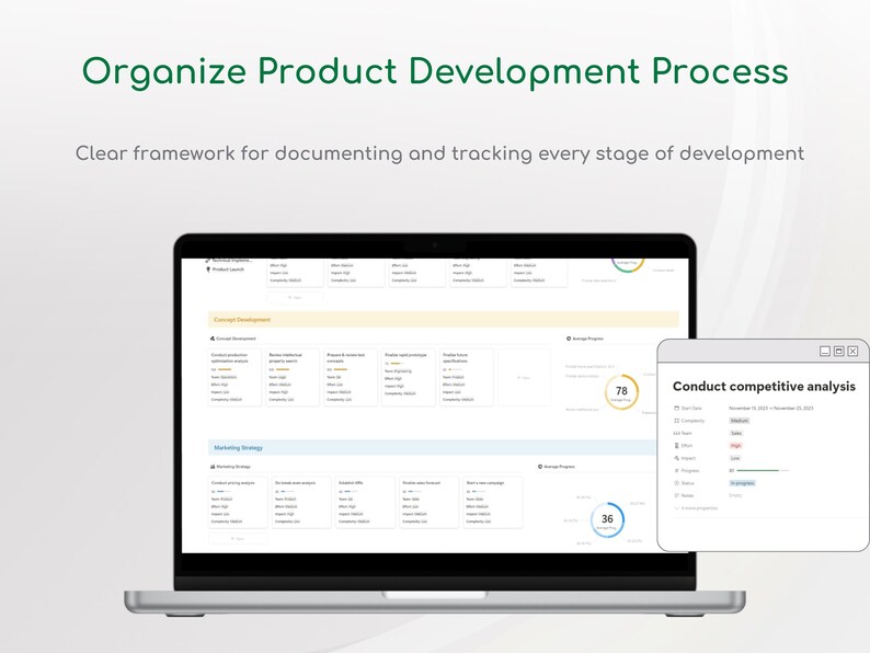 Notion Template Product Development, Product Roadmap, Product Planner ...