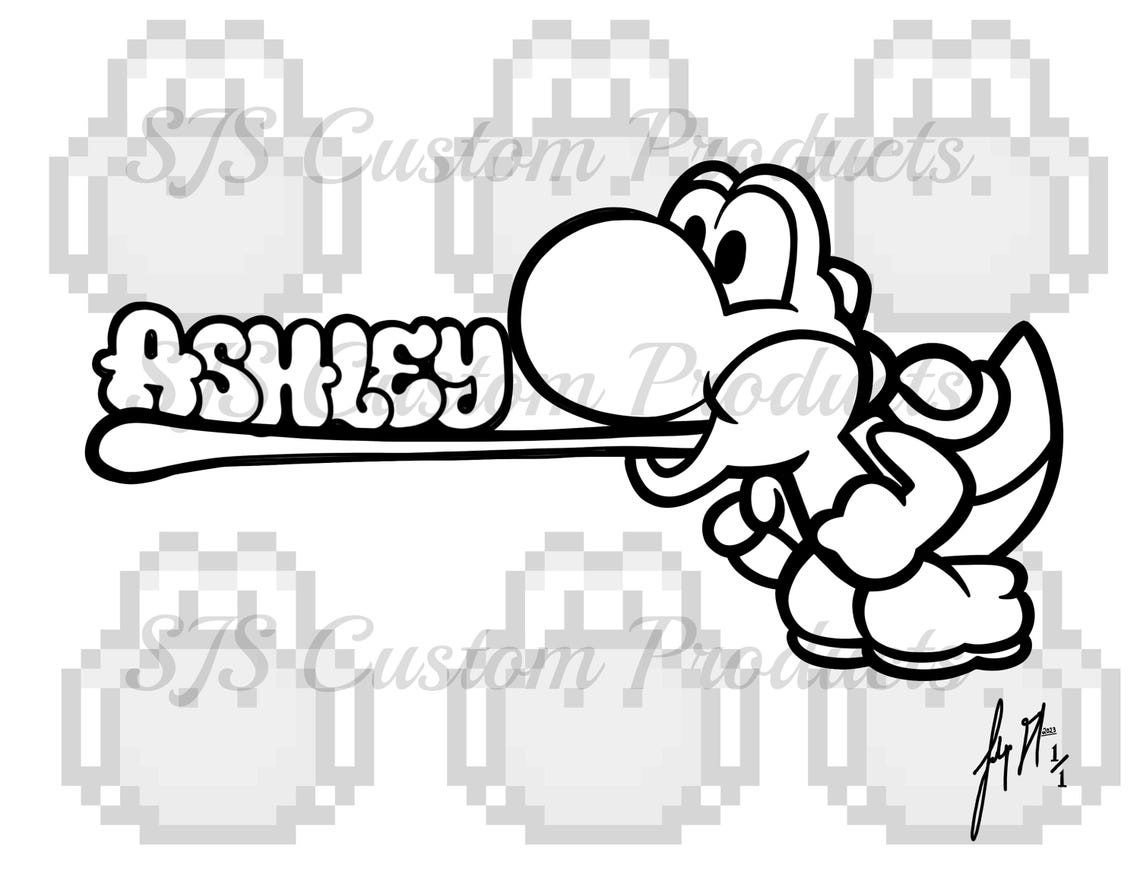 5-personalized Super Mario Coloring Pages - Etsy
