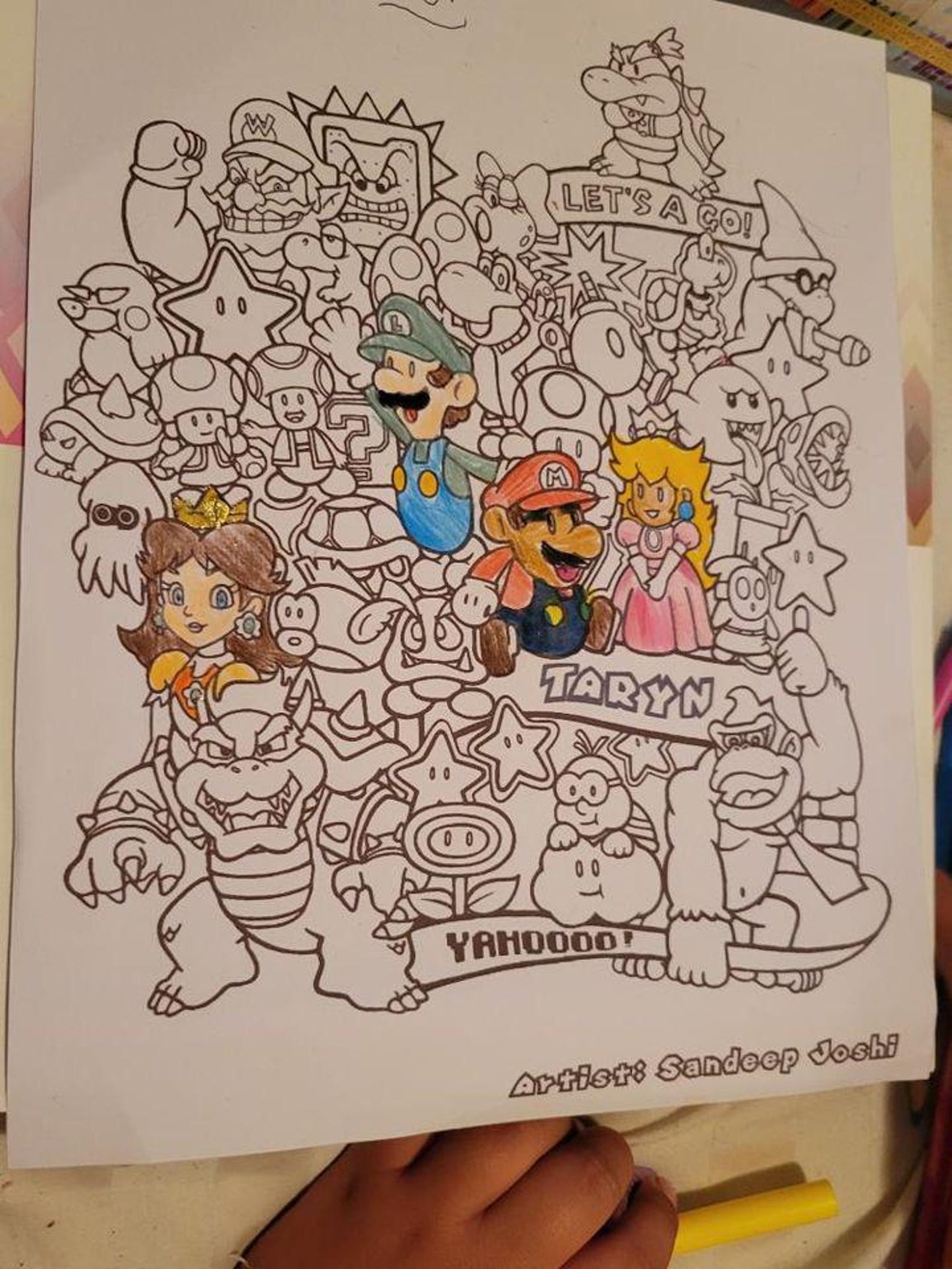 5-personalized Super Mario Coloring Pages - Etsy