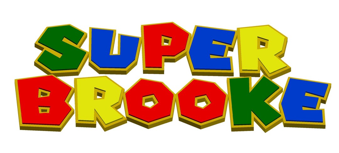 Custom Super Mario Name Design in 3D - Etsy